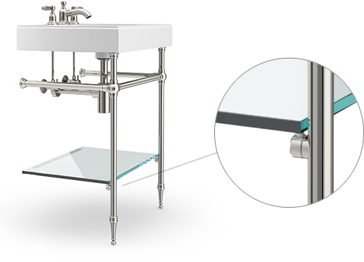 Download Glass Clip Shelf Support - Coffee Table - Full Size PNG Image ...