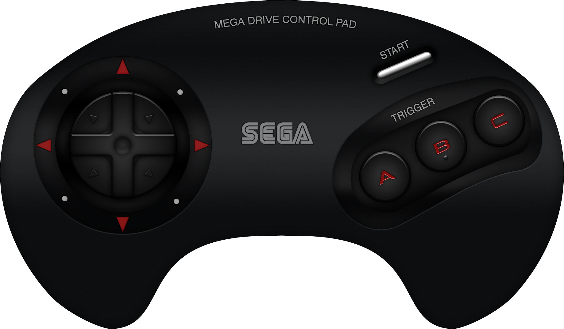 Download Sega Genesis Model 1 Console 16 Bit Retro Gaming System - Mega Drive Controller Png ...