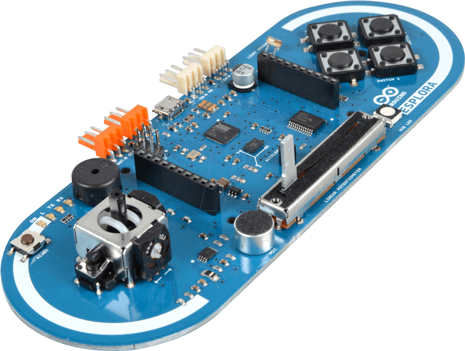 Download Transparent Arduino Esplora, Atmega32u4, Sensors Arduino A000095 - Arduino Esplora ...
