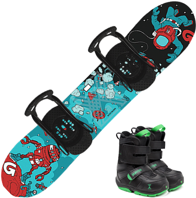 Download Kids Snowboard Package - Snow Board - Full Size PNG Image - PNGkit