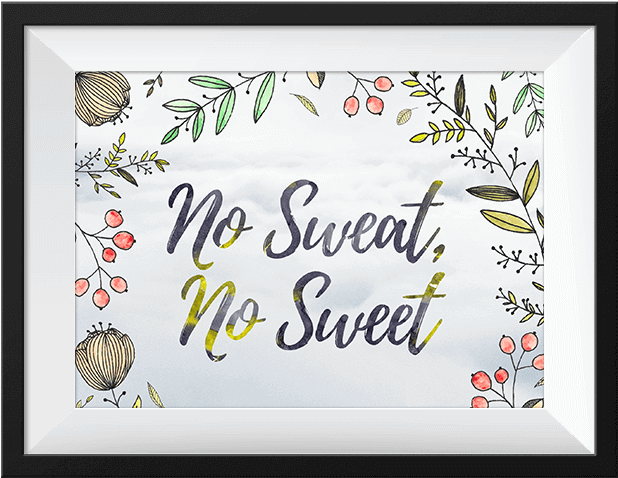 Download No Sweat, No Sweet " Motivational Quotes, Hand Drawn ...