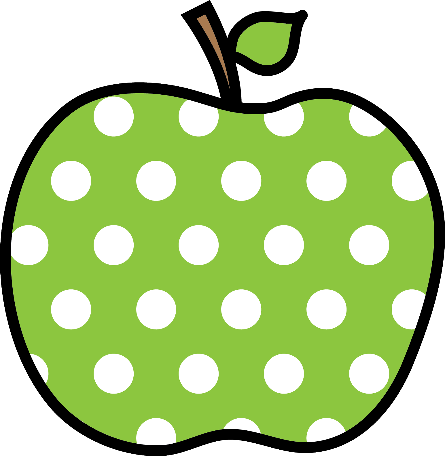Download Apple Pattern Png Library Stock - Polka Dot Apple Clipart ...