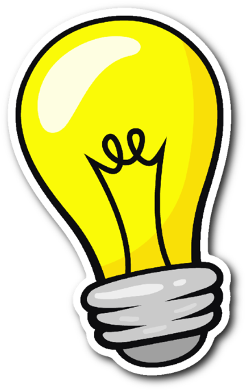 Download Transparent Lightbulb Vinyl Die Cut Sticker - Sticker - PNGkit