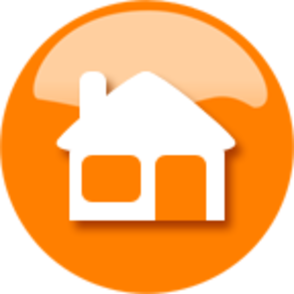 Download Buttonhome - Home Button Png Orange - Full Size PNG Image - PNGkit
