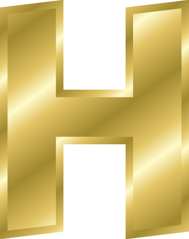 Download Letter H In Gold - Full Size PNG Image - PNGkit