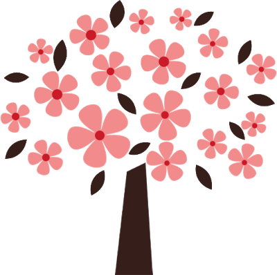 Download Pink Flower Clipart Flowering Tree - Cross-stitch - Full Size ...