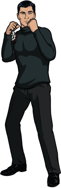 Download Sterling Archer - Sterling Archer Black Turtleneck - Full Size ...