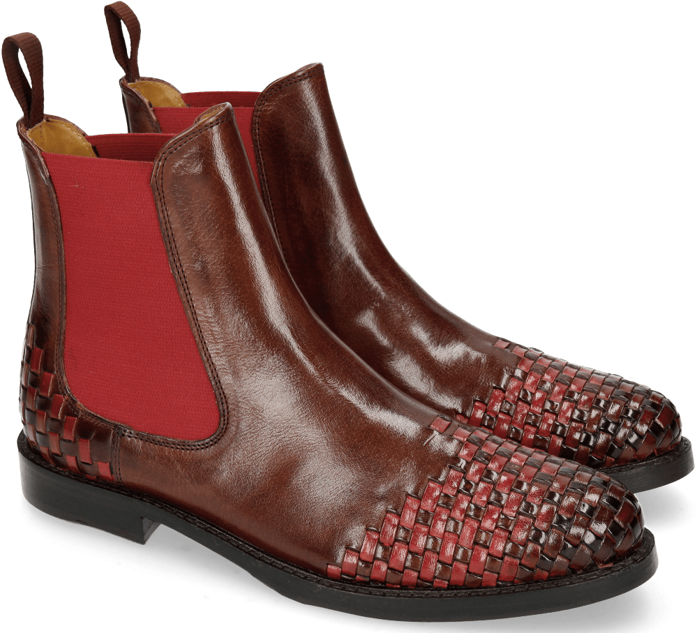 Download Ankle Boots Molly 10 Mogano Interlaced Rich Red - Chelsea Boot ...