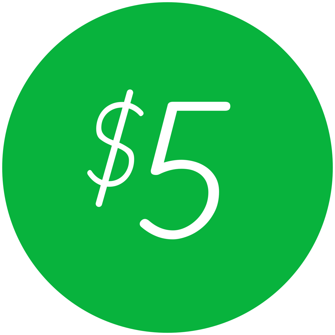 Download 5 Dollars - Network Icon Green - Full Size PNG Image - PNGkit