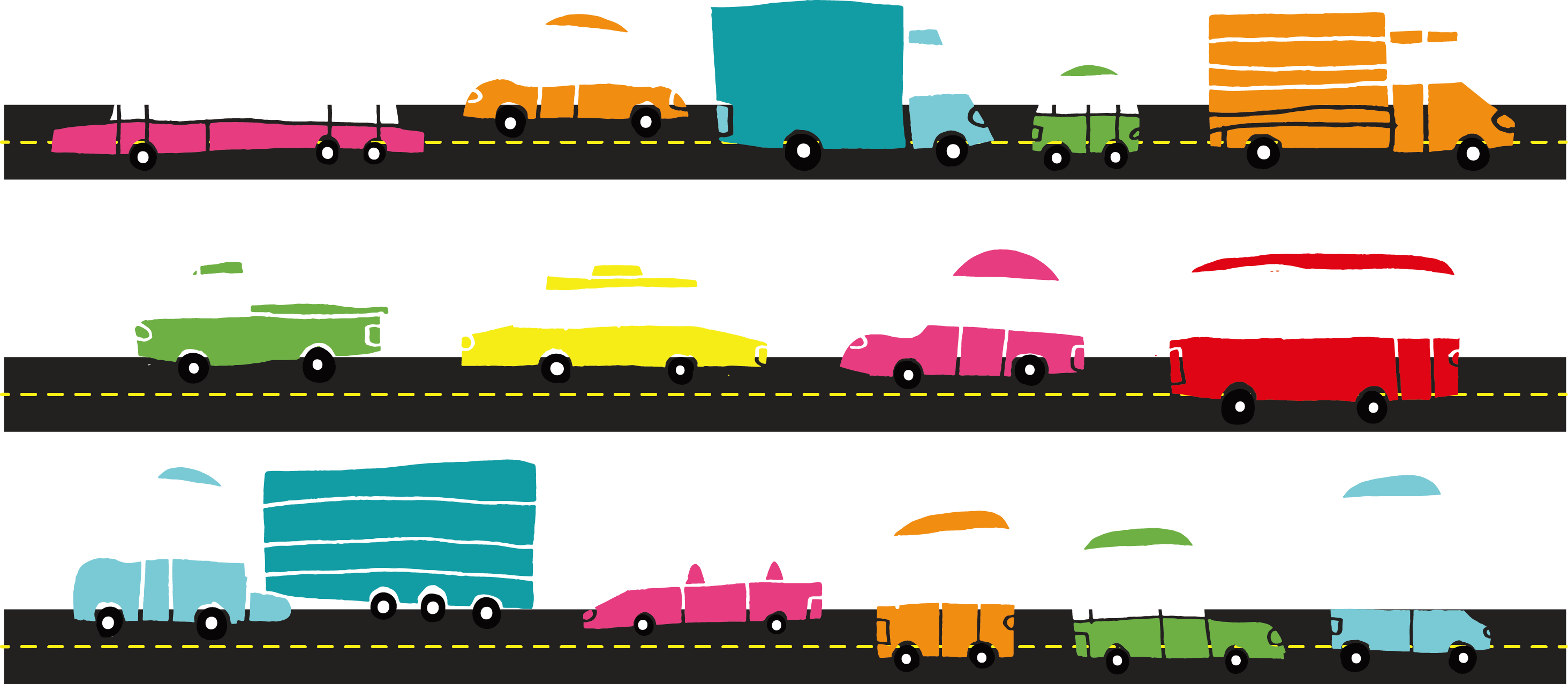 Download Traffic Clipart Main Road - Traffic Jam Free Vector - Full ...