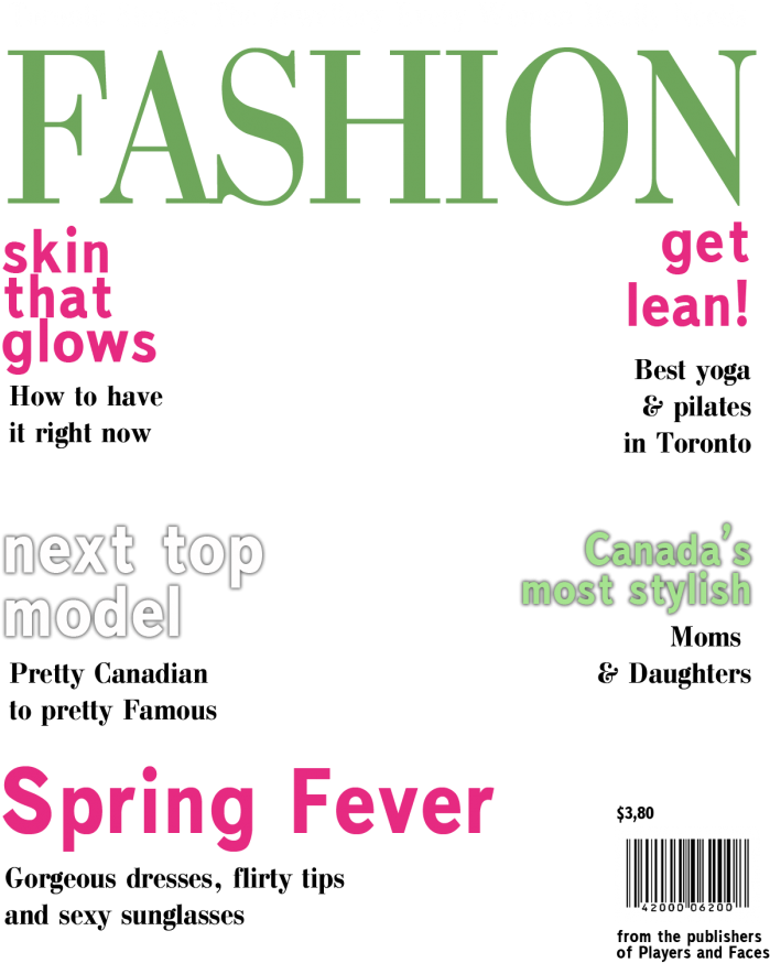 Blank Magazine Cover Template