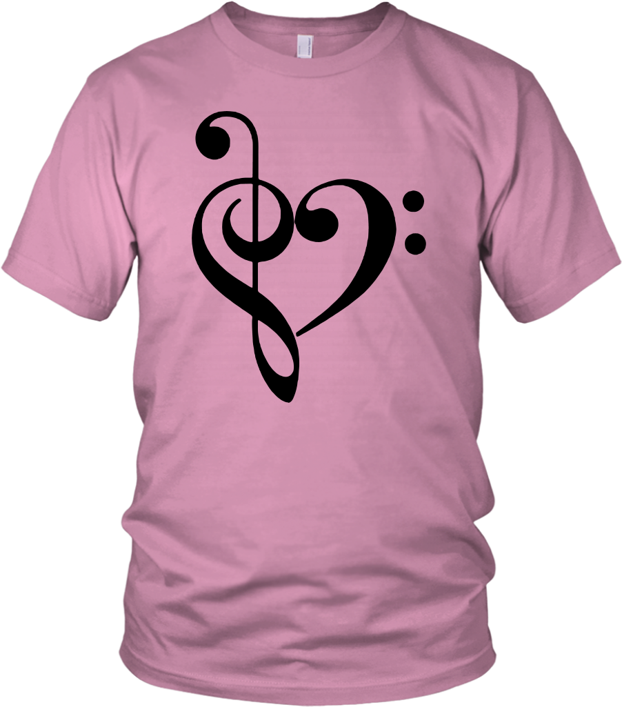 Download Treble Clef & Bass Clef Heart Shape - Treble Clef Bass Clef ...