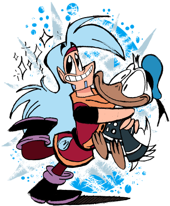 Download Prohyas Hugging Donald Duck - Prohyas Fanart - Full Size PNG ...