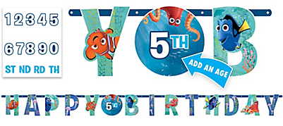 Download Finding Dory Add An Age Jumbo Letter Banner Kit - Disney ...