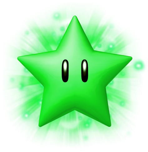Download Green Star1 - Super Mario 3d World Ster - Full Size PNG Image ...