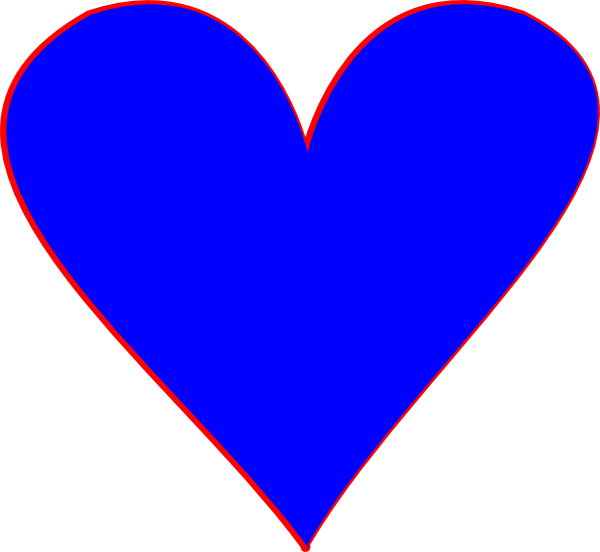 Download Blue Hearts Clip Art At Clker - Blue Heart - Full Size PNG ...