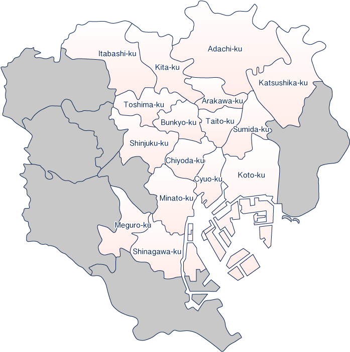 Download A Modern Map - Map Of Tokyo Black And White - Full Size PNG ...