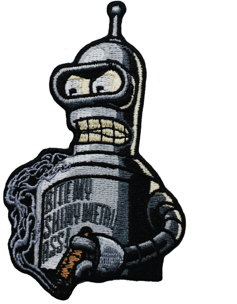 Download Bender Bending Rodriguez Patch - Bender - Full Size PNG Image ...