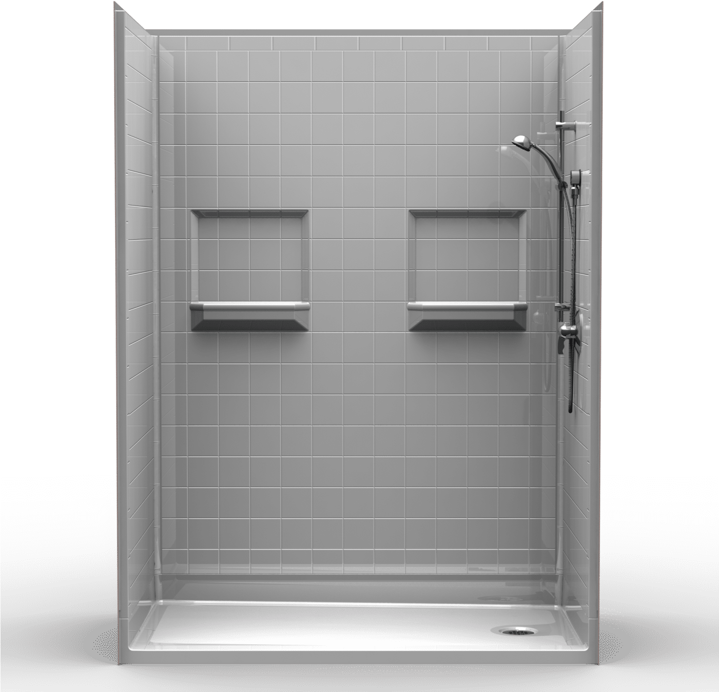 Download Five Piece 60” X 30” Walk-in Shower, - 60 X 30 Walk In Shower ...