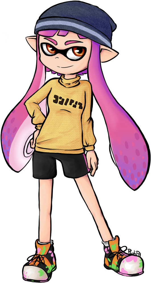 Download Inkling Girl By Plushpit On Deviantart - Pink Inkling Girl Art ...
