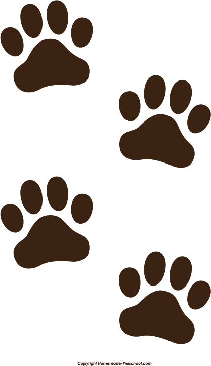 Download Brown Paw Prints - Brown Paw Print Clip Art - Full Size PNG ...