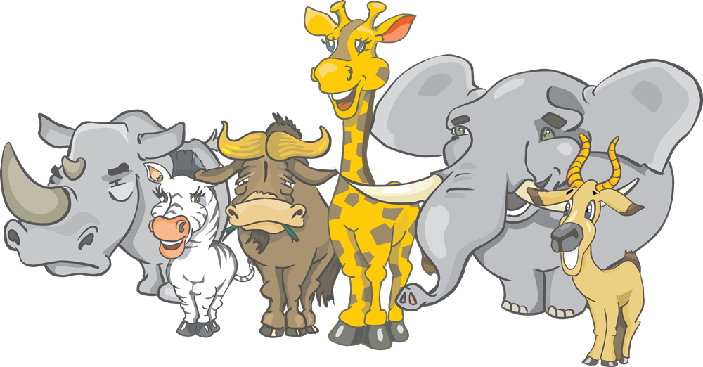 Download Free African Safari Animals Clip Art - Animal Wall Sticker ...