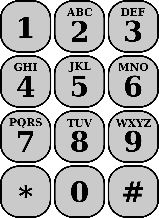 Download File - Telephone-keypad - Telephone Key Pad - Full Size PNG ...