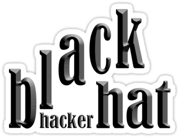 Download ""black Hat Hacker" Typography" Stickers By Billowenart ...