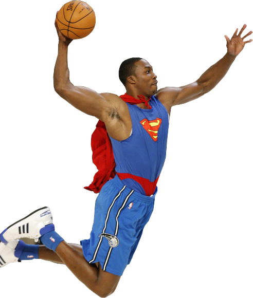 Download Dwight Howard Superman - Dwight Howard Dunk Png - Full Size ...