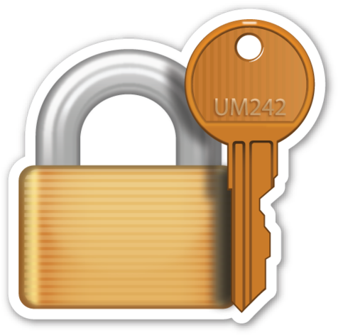 Download Closed Lock With Key - Lock And Key Emoji Png - Full Size PNG ...