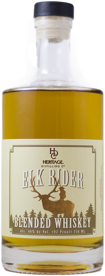 Download Elk Rider Blended Whiskey - Glass Bottle - Full Size PNG Image ...