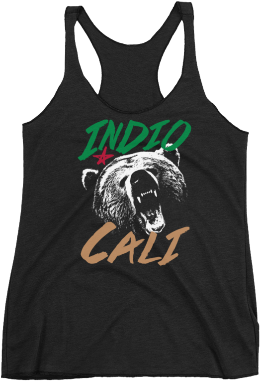 Download Indio Cali' Bear Womens Tri-blend Racerback Tank - Laid To ...