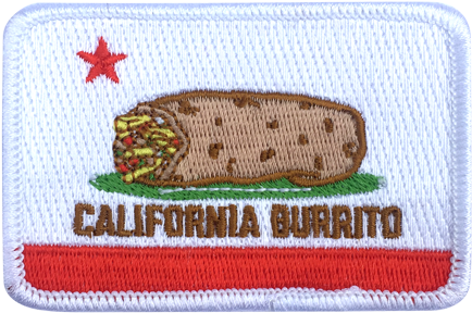 Download California Burrito Flag 3" Embroidered Patch - Burrito Patch - Full Size PNG Image - PNGkit