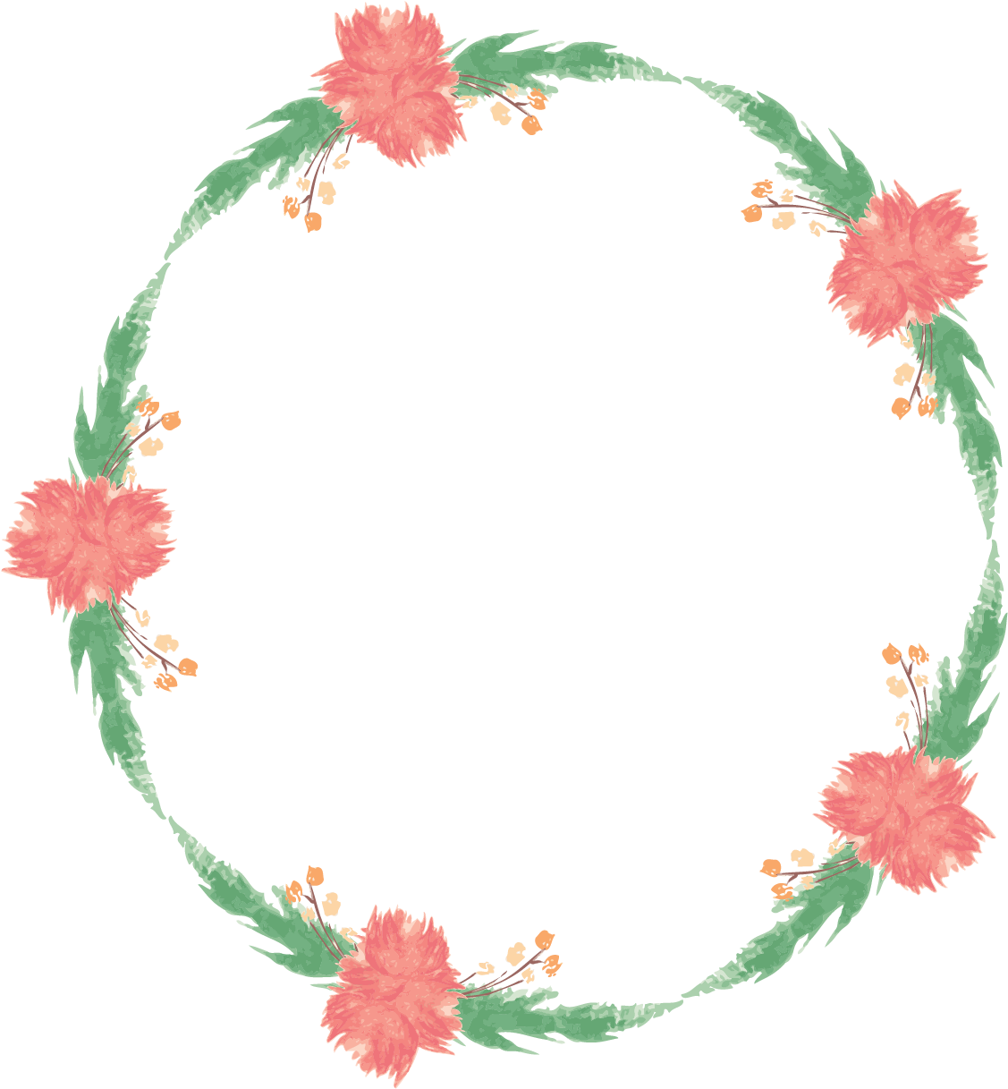 Download Water Color Wreath Set Example Image - Watercolor Painting ...