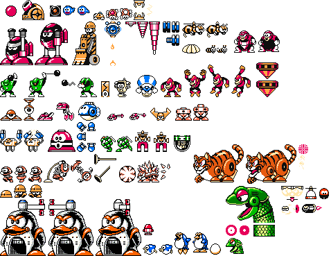 Download Mega Man Bosses - Mega Man Enemies Sprites - Full Size PNG ...