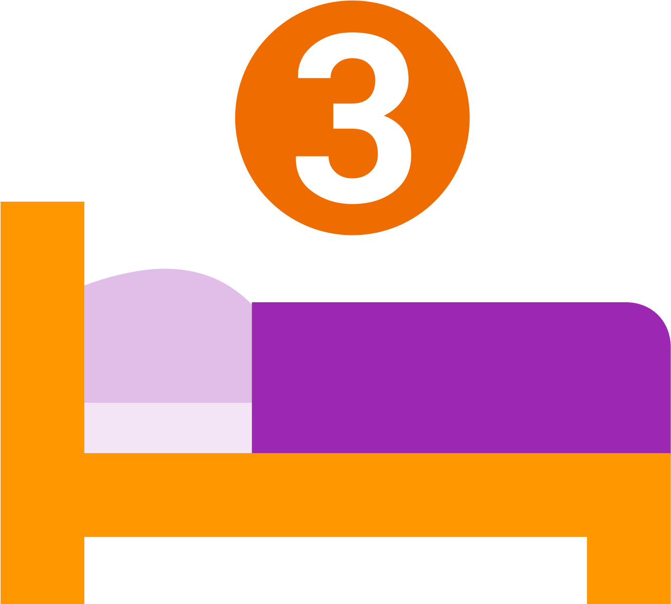 Download Three Beds Icon - Bed - Full Size PNG Image - PNGkit