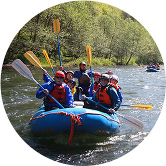 Download Six Helmeted Whitewater Rafters And Their Guide Lift - Rafting ...