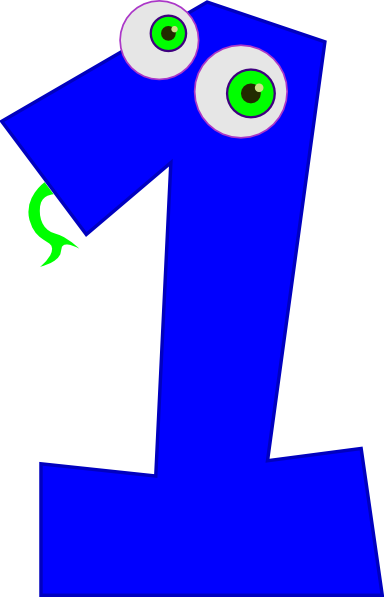 Download Blue Number One Clipart - Full Size PNG Image - PNGkit