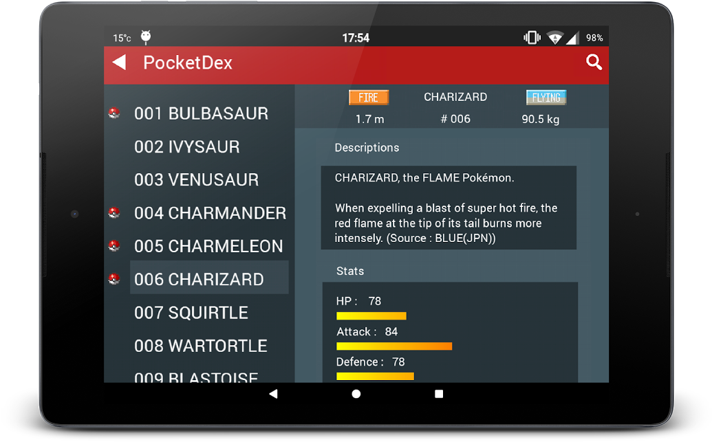 Download Pocketdex -pokedex For Android - Android Application Package ...