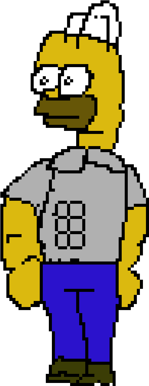 Download Homer - Pixel Art - Full Size PNG Image - PNGkit