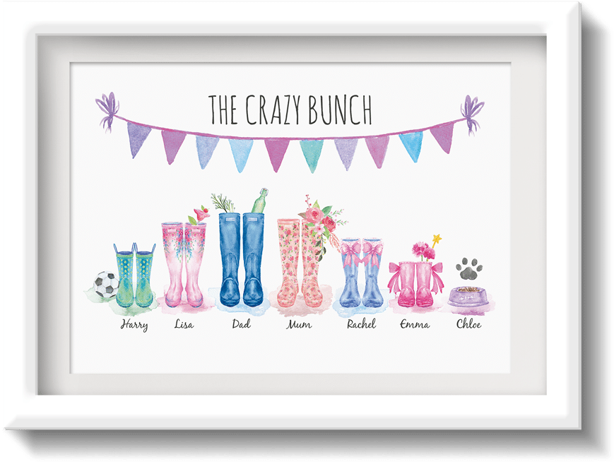 Download Family And Welly Boot Prints - Wellington Boot - Full Size PNG ...