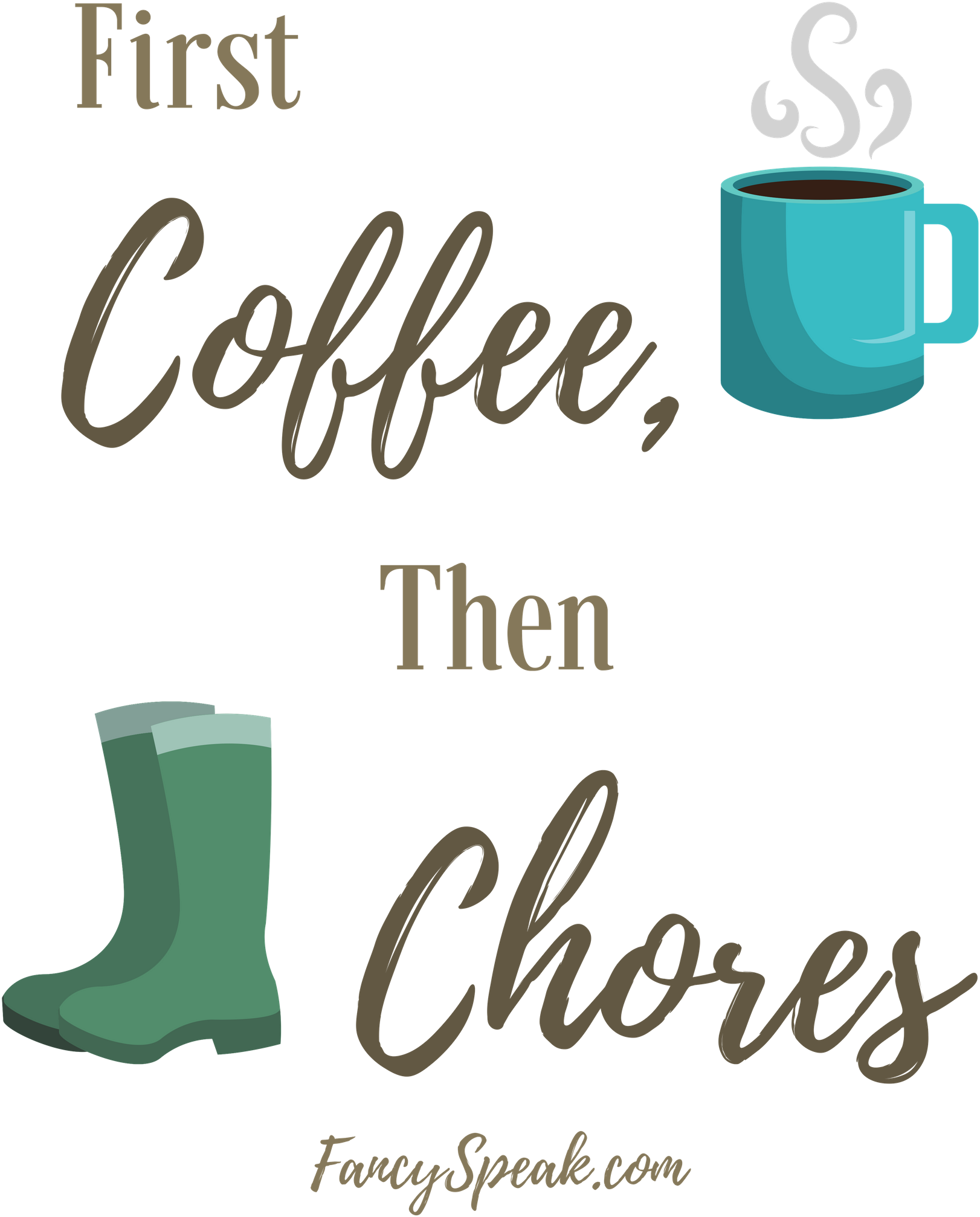 Download First Coffee, Then Chores - Aber Erstes Kaffee-kissen Kissen ...