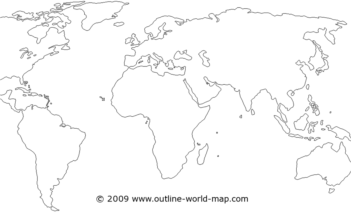 Download Blank Maps Of The World With Transparent Areas Outline - World ...