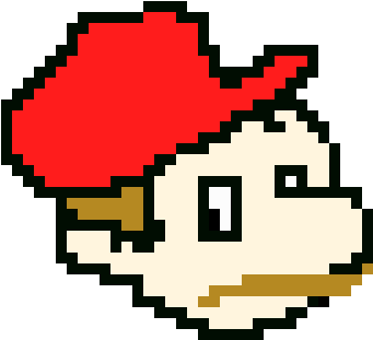 Download Mario Head - Pixel Art - Full Size PNG Image - PNGkit