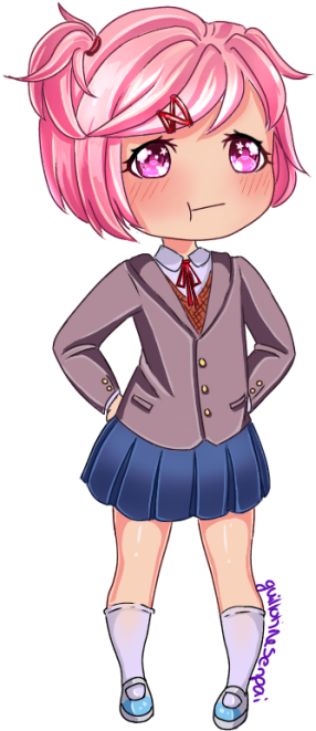 Download Ddlc Monika Png - Natsuki Chibi - Full Size PNG Image - PNGkit