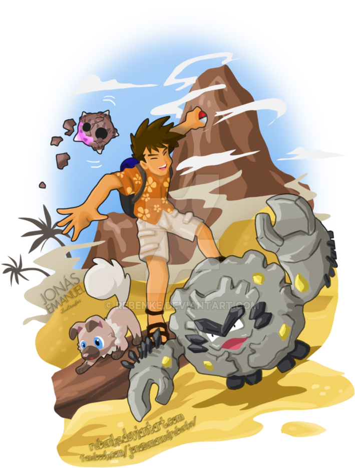 Download Brock Time In Alola By Rebenke - Illustration - Full Size PNG ...