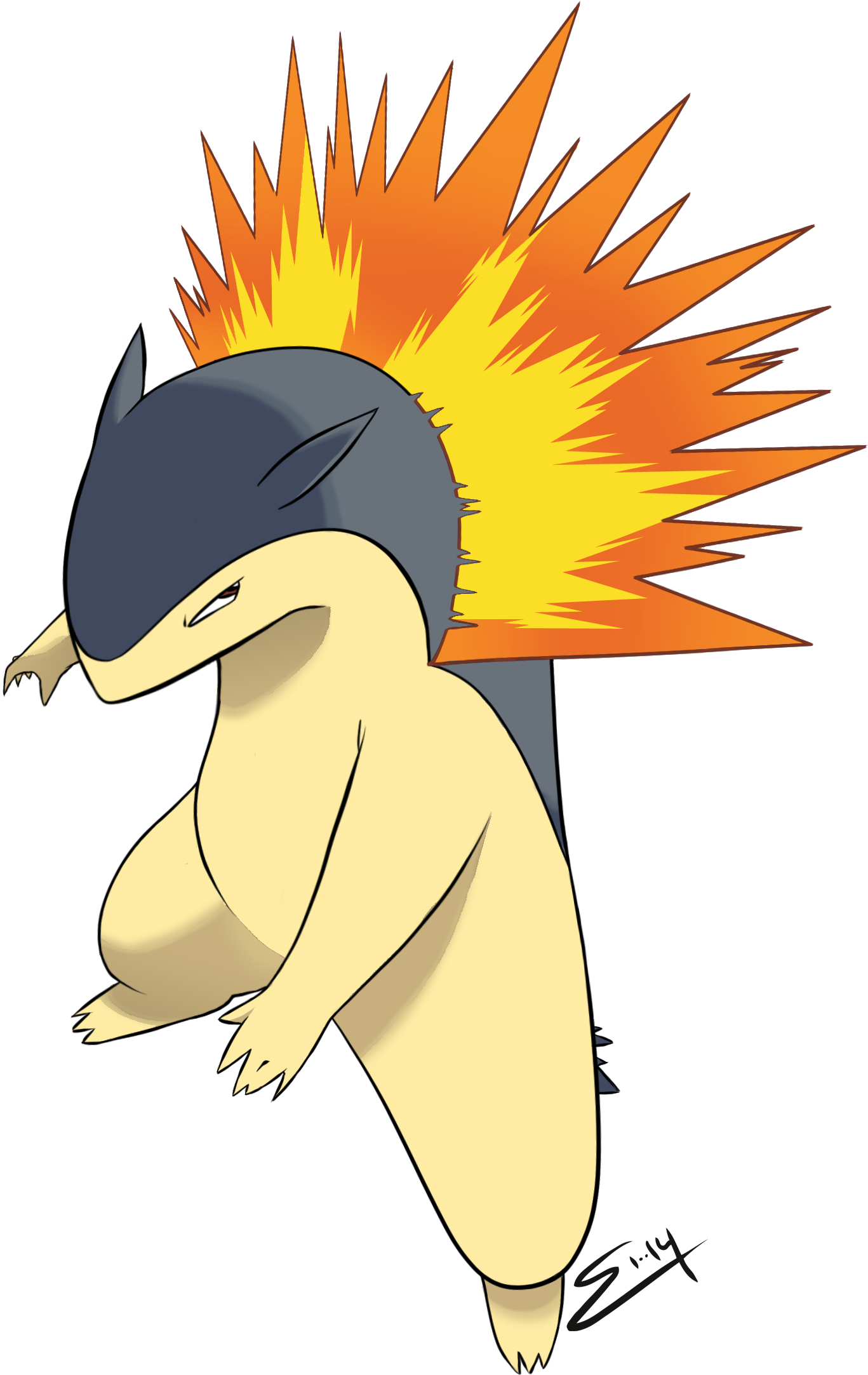 Download Barro Korupo's Pokemon Fanart - Typhlosion - Full Size PNG ...