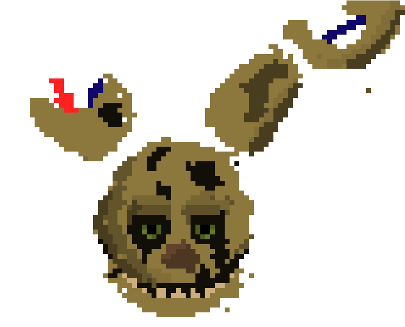Download Spring Trap - Pixel Art Springtrap - Full Size PNG Image - PNGkit