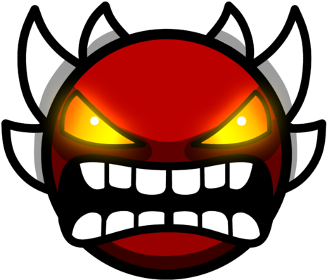 Download File - Xtreme - Extreme Demon Face Geometry Dash - Full Size ...