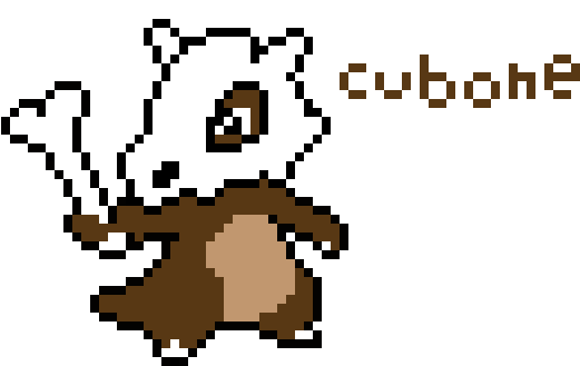 Download Cubone Pokemon - Pokemons Lendarios Em Pixel - Full Size PNG ...